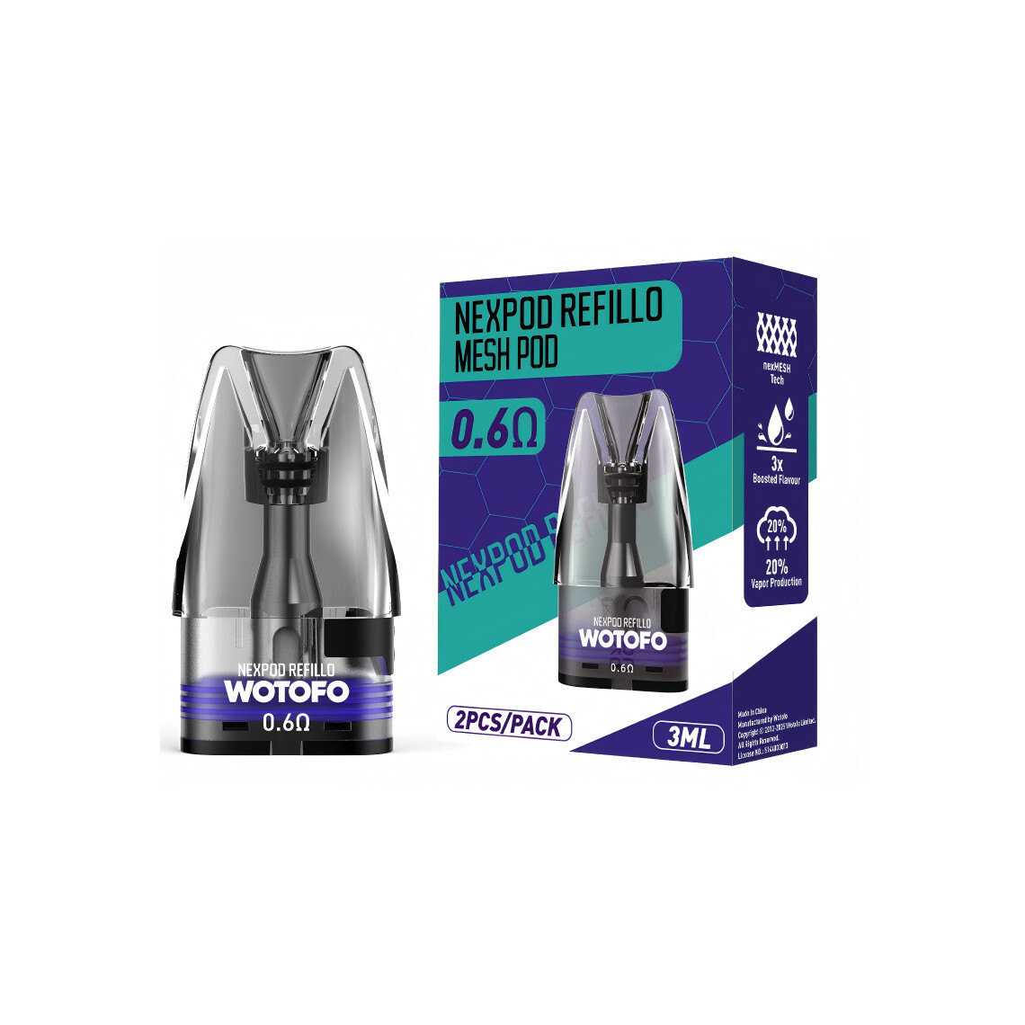 Wotofo nexPOD Refillo Mesh Pod 0.6Ohm (1PC) For only R70 - Vape King